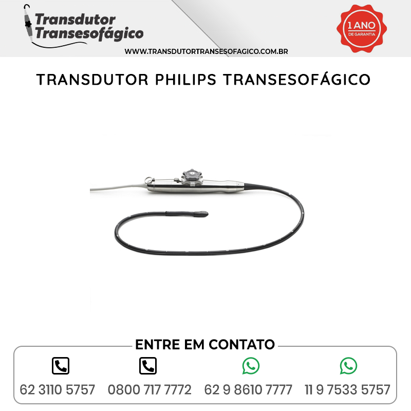 TRANSDUTOR PHILIPS TRANSESOFÁGICO XT 27 LIVE 3D - Transdutor Transesofágico